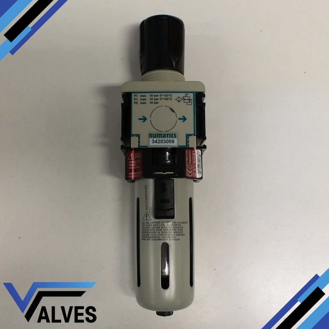ASCO 34203086 Filter Regulator | 342 Series G1/4” 0.5–10 Bar 1800 L/min ...