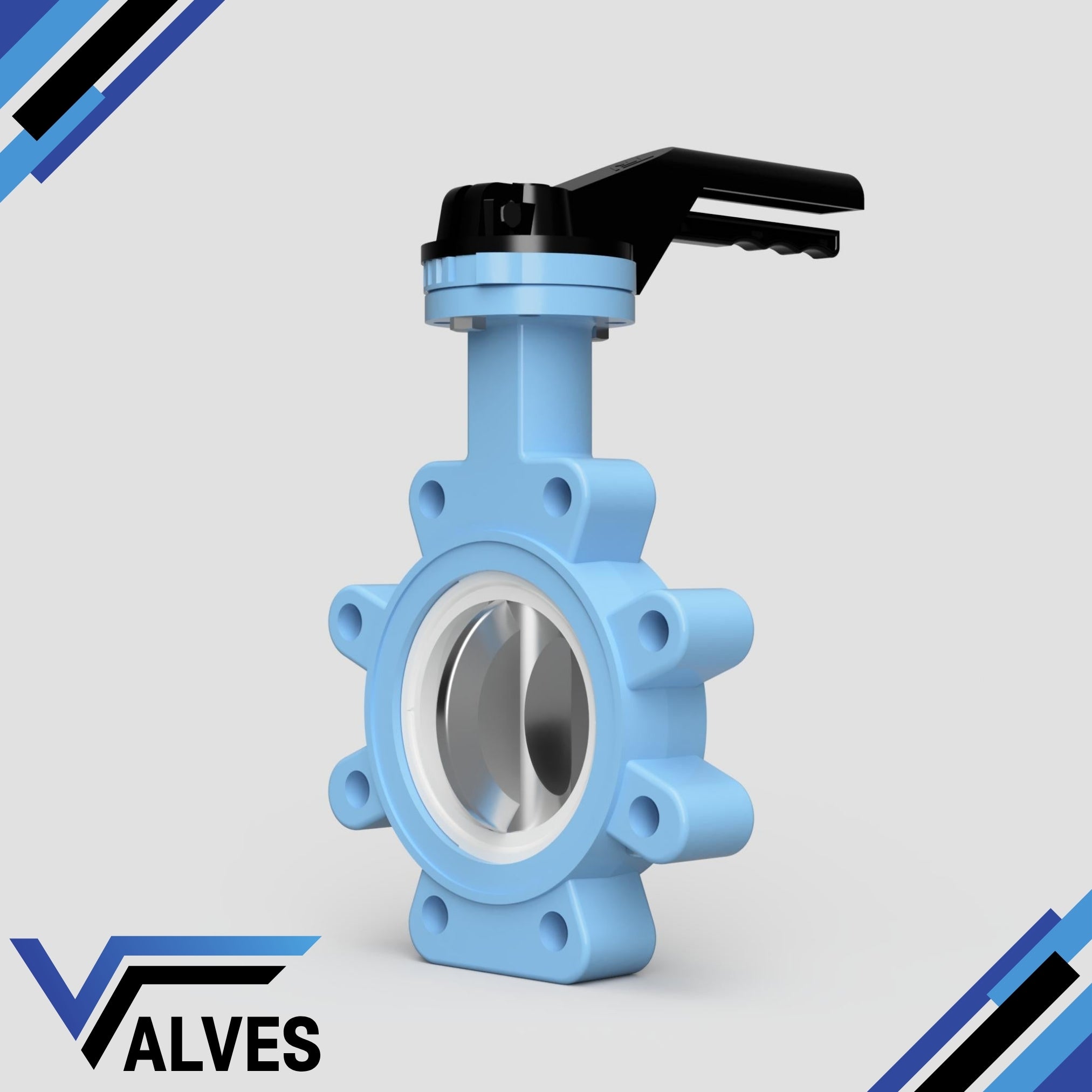 TTV PTFE Seat Lugged Butterfly Valve | Chemical Resistant Valves In ...